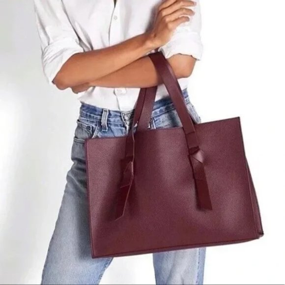 Rachel Zoe | Bags | Rachel Zoe Arialith Bordo Large Tote Bag Burgundy ...